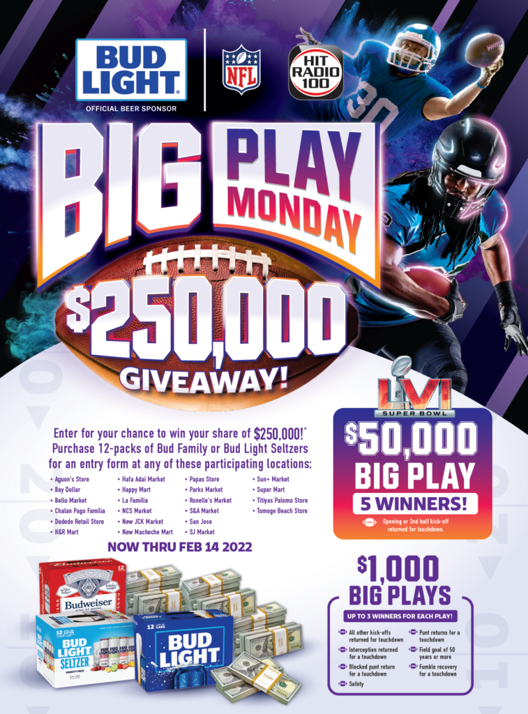 Bud Light Big Play Monday – Current Guam
