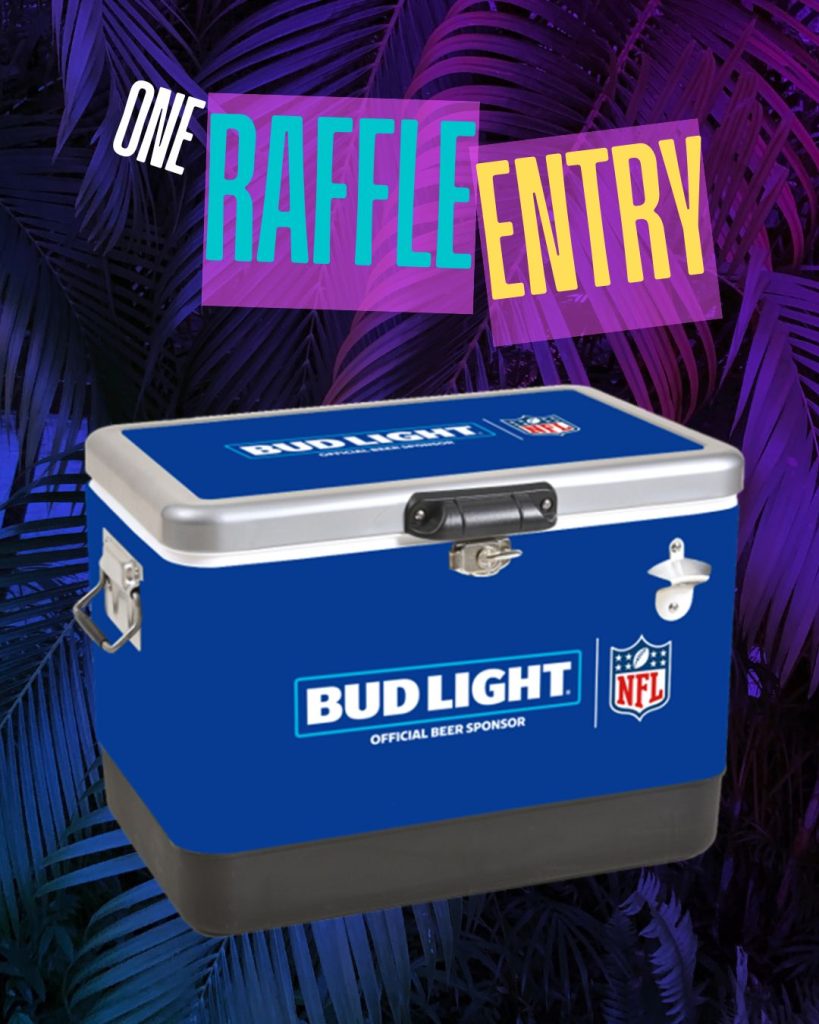 RAFFLE ENTRY ONLY: BUD LIGHT X NFL 54QT COOLER – Current Guam